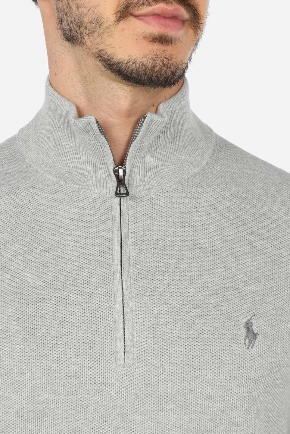 Sueter Mesh-Knit Cotton Quarter-Zip Jumper | Compre na loja online ...